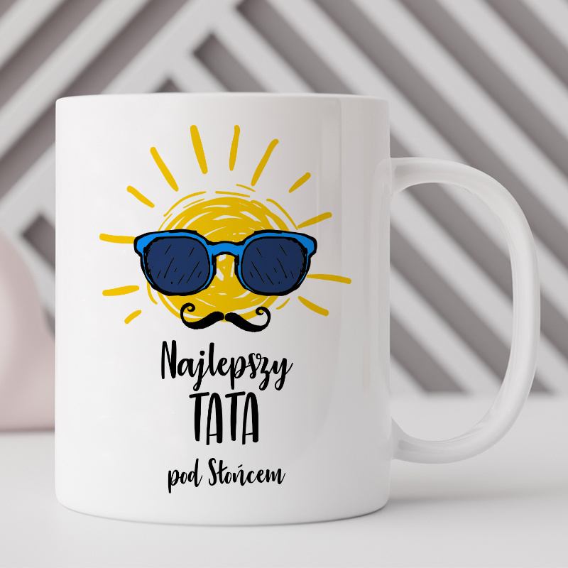 Kubek z nadrukiem - Najlepszy Tata pod Słońcem dla Taty | Pomysł na ...